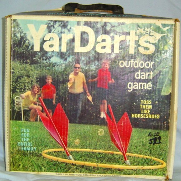 Other | Vintage Toy Outdoor Yard Lawn Darts Collectible Yardarts 196s ...